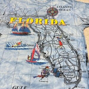 Shirts | Vintage Florida Ocean Map Aop Tshirt All Over Single Stitch ...